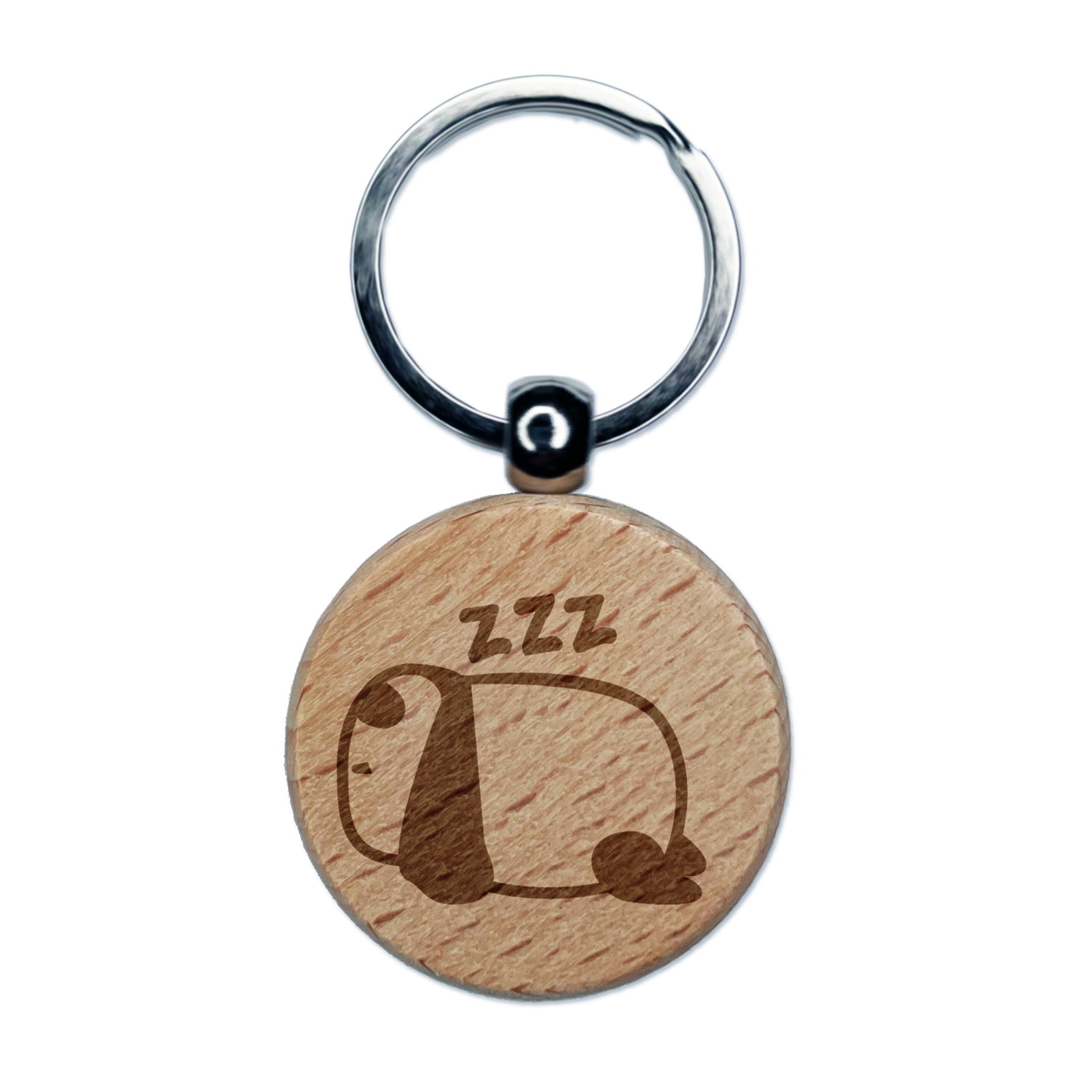 Very Tired Panda Doodle Napping Sleeping Resting Round Keychain Charm ...