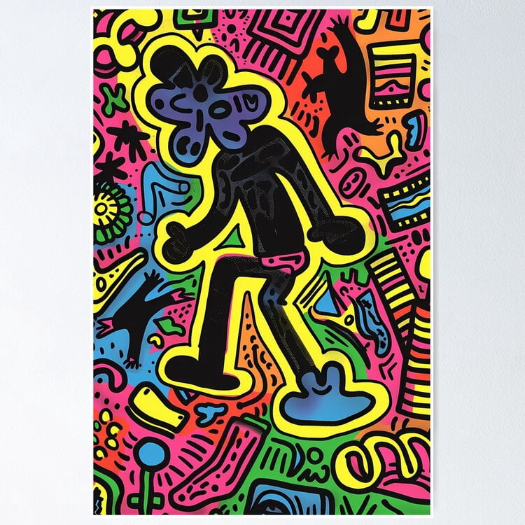 Very colorful street art Poster - KIRA.1292, UNFRAMED-12x18 - Walmart.com
