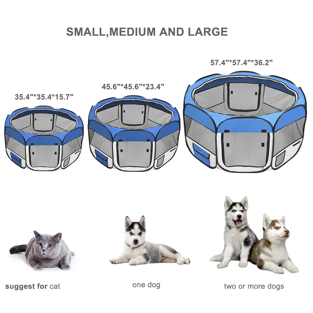 Veryke 36" Portable Pet Playpens, Pet Fence Panels for Dogs, Portable ...