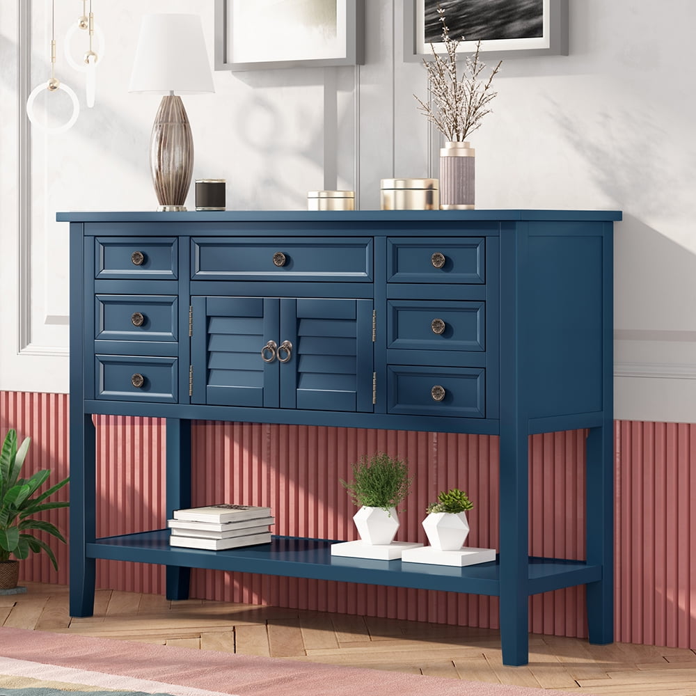 Veryke 45" Modern Console Table Buffet Table Sideboard with Drawers and ...