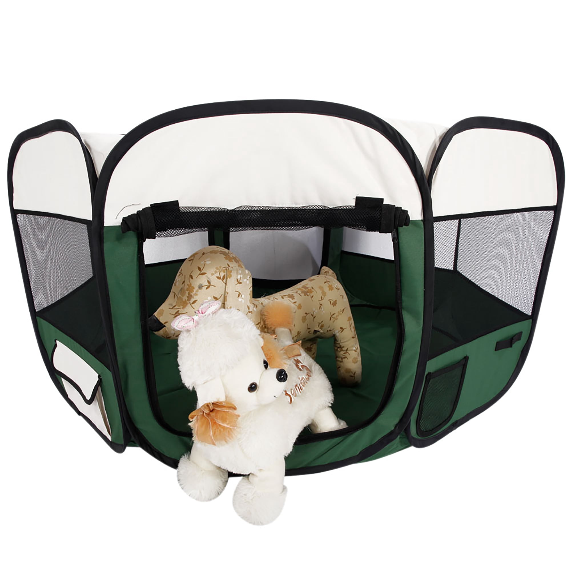 Veryke 45" Portable Pet Playpens, Pet Fence Panels for Dogs, Portable ...