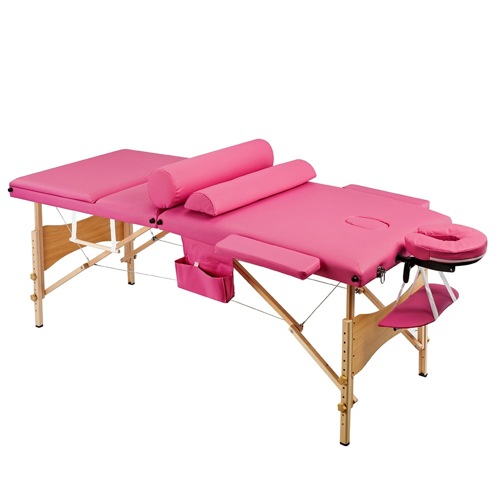 Veryke Folding Massage Table, Professional Massage Bed 3 Fold Lash Bed ...