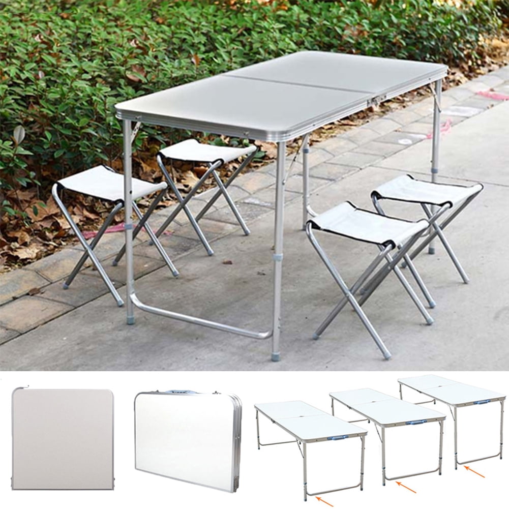 Veryke Foldable, Adjustable, Collapsible Outdoor Aluminum Camping Table ...