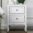 Veryke Bedside Nightstand with 2 Drawers, Modern Design Storage Cabinet ...