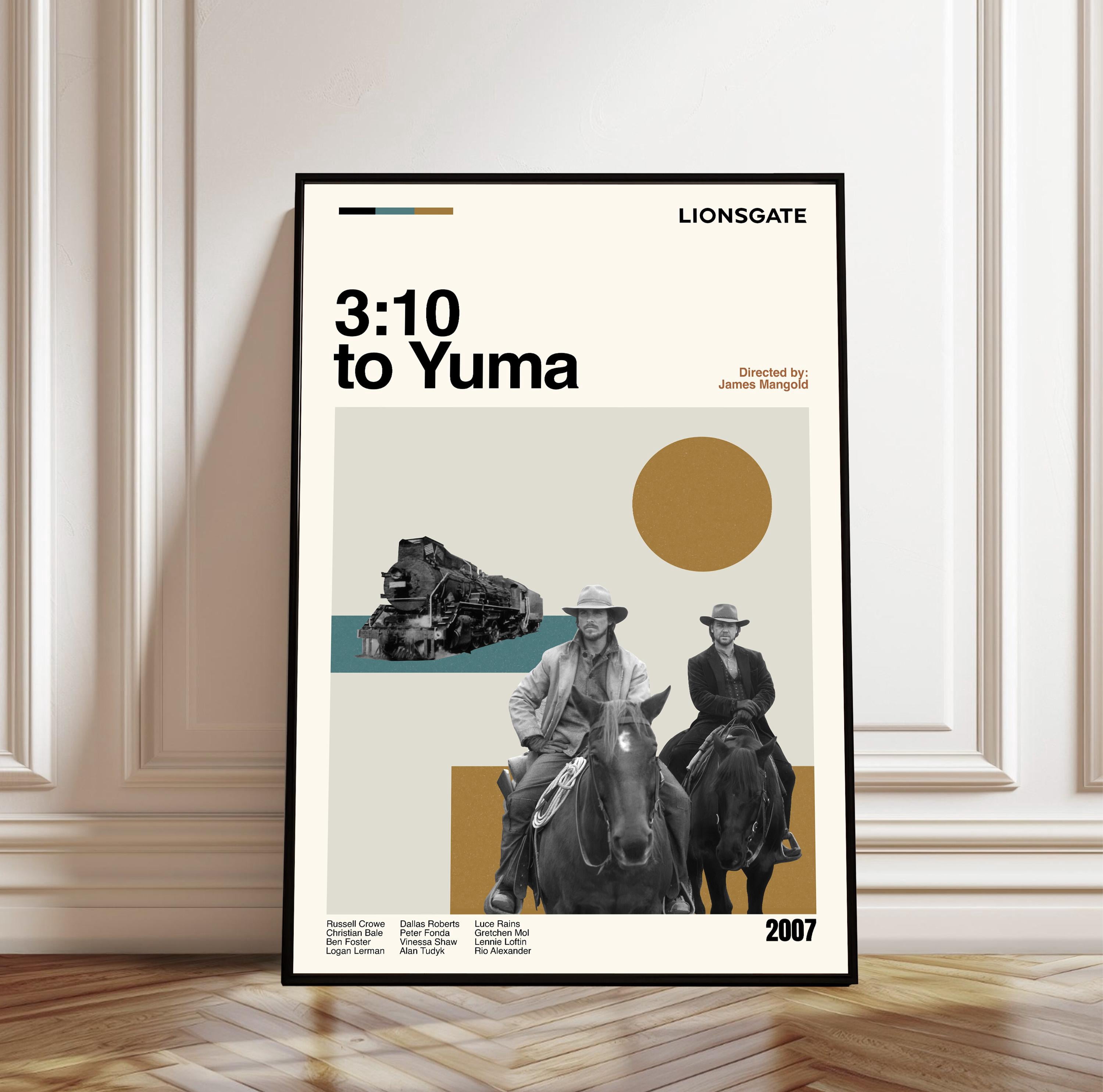 Vesco 3:10 To Yuma Poster - Movie Poster - Midcentury Modern Art ...