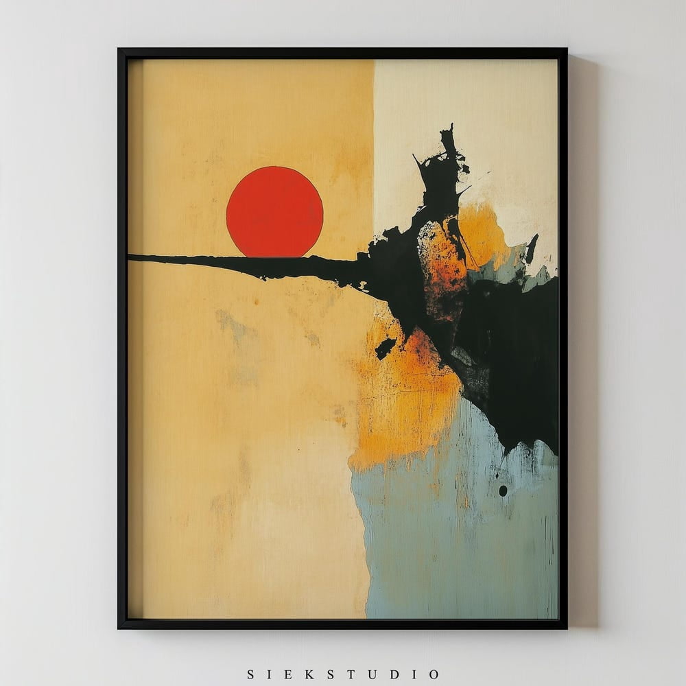 Vesco Abstract Expressionist Art Bold Sunset Art Minimalist Poster ...