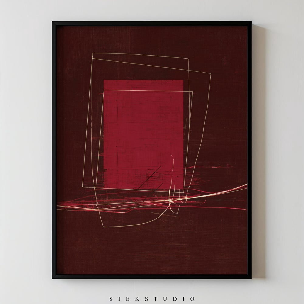 Vesco Abstract Minimalist Geometric Lines Drawing Poster, 16x24 ...