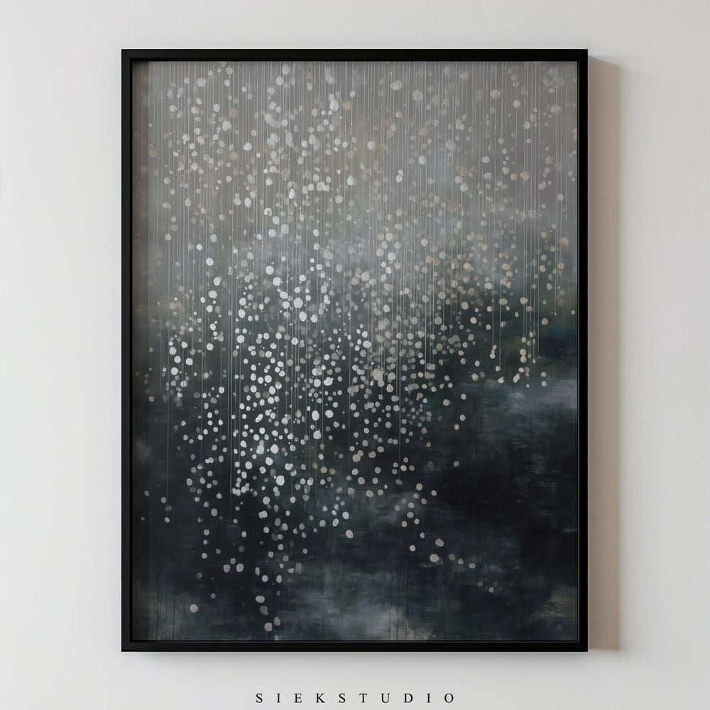 Vesco Abstract Silver Ice Water Drip Poster, 24x36 UNFFRAMED - Walmart.com