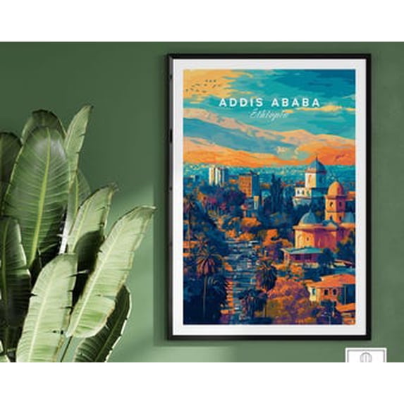 Vesco Addis Ababa Wall Art Print Ethiopia Art Print Addis Ababa A, 8x12 ...