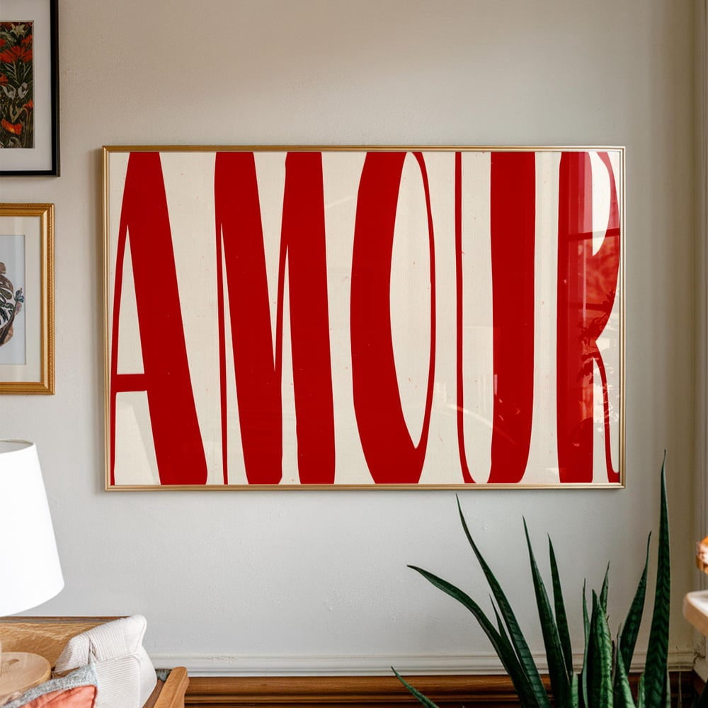 Vesco Amour Love Letter Typography Poster, 8x12 UNFFRAMED - Walmart.com