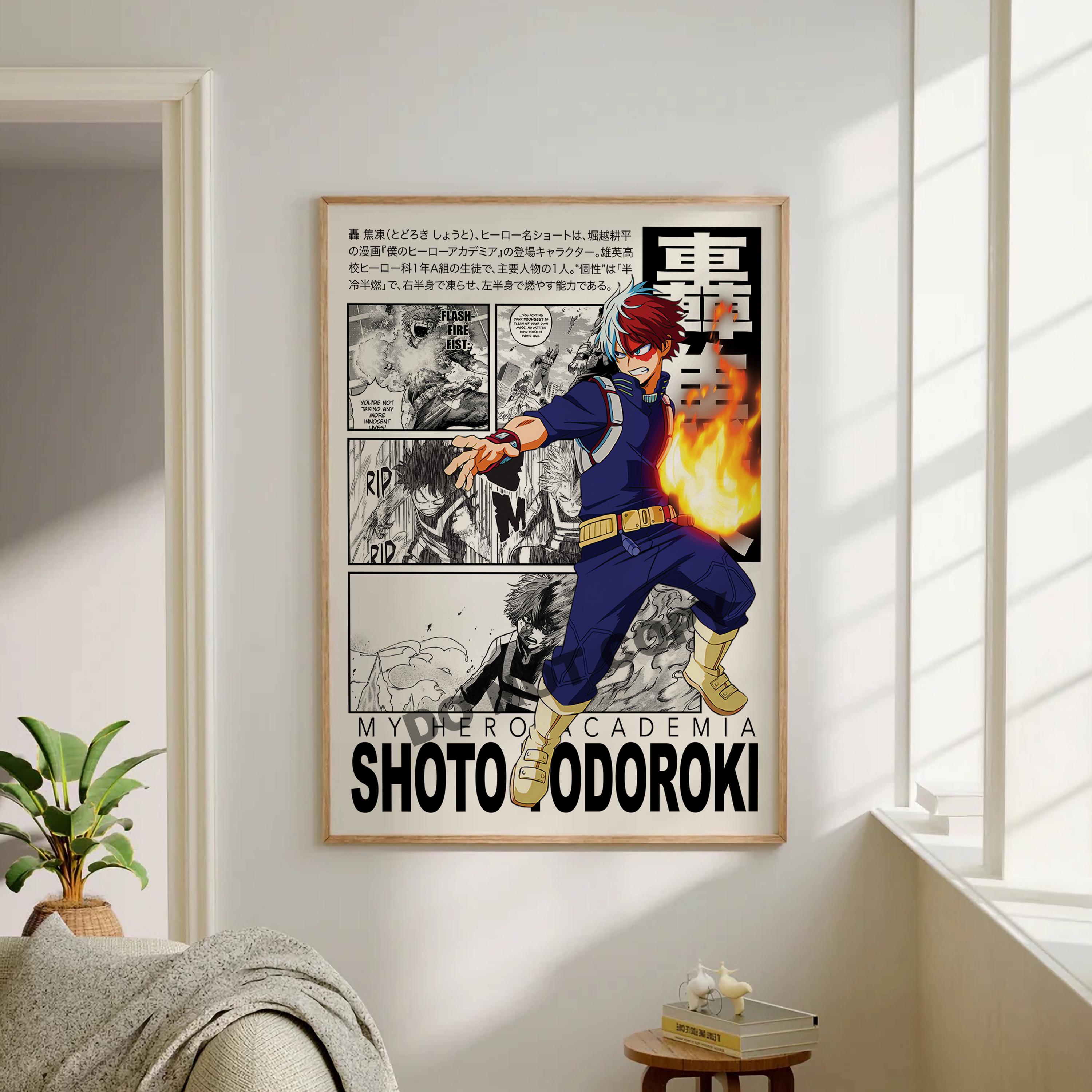 Vesco Anime Manga Poster - My Hero Shoto - Anime Wall Decor - High ...