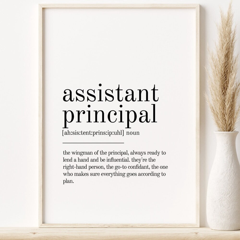 Vesco Assistant Principal Definition Print, Wall Art Prints, Quote ...