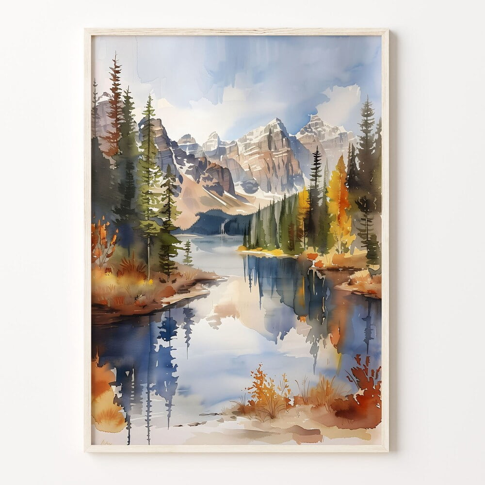 Vesco Banff Art: Canadian Rocky Mountain Art Print, 24x36 UNFFRAMED ...