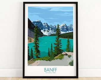 Vesco Banff Art Print | Banff Print | Banff Wall Art | Banff Nati ...