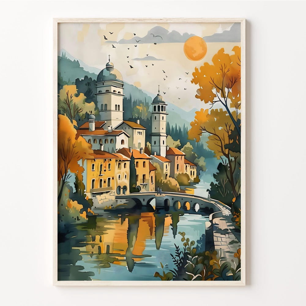 Vesco Belgrade Serbia Travel Poster, City Wall Art Art Print, 24x36 ...