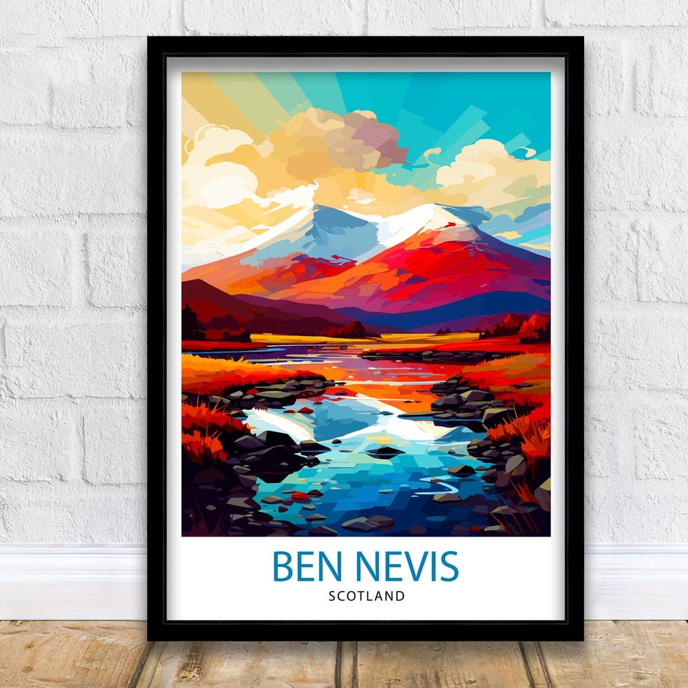 Vesco Ben Nevis Print Scottish Mountain Decor Fort William Art Print ...
