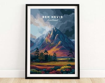 Vesco Ben Nevis Print Wall Art, Scottish Mountain Landscape, 12x18 ...
