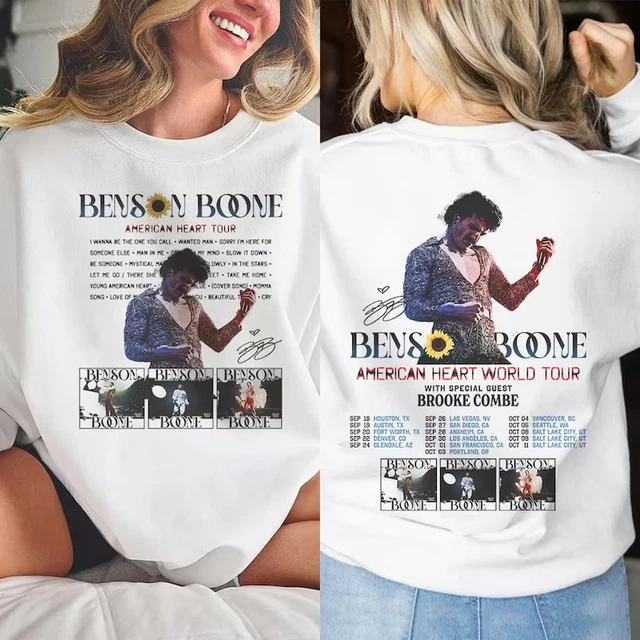 Vesco Benson Singer Boone Tour Shirt, American Hearts World Music Tour ...