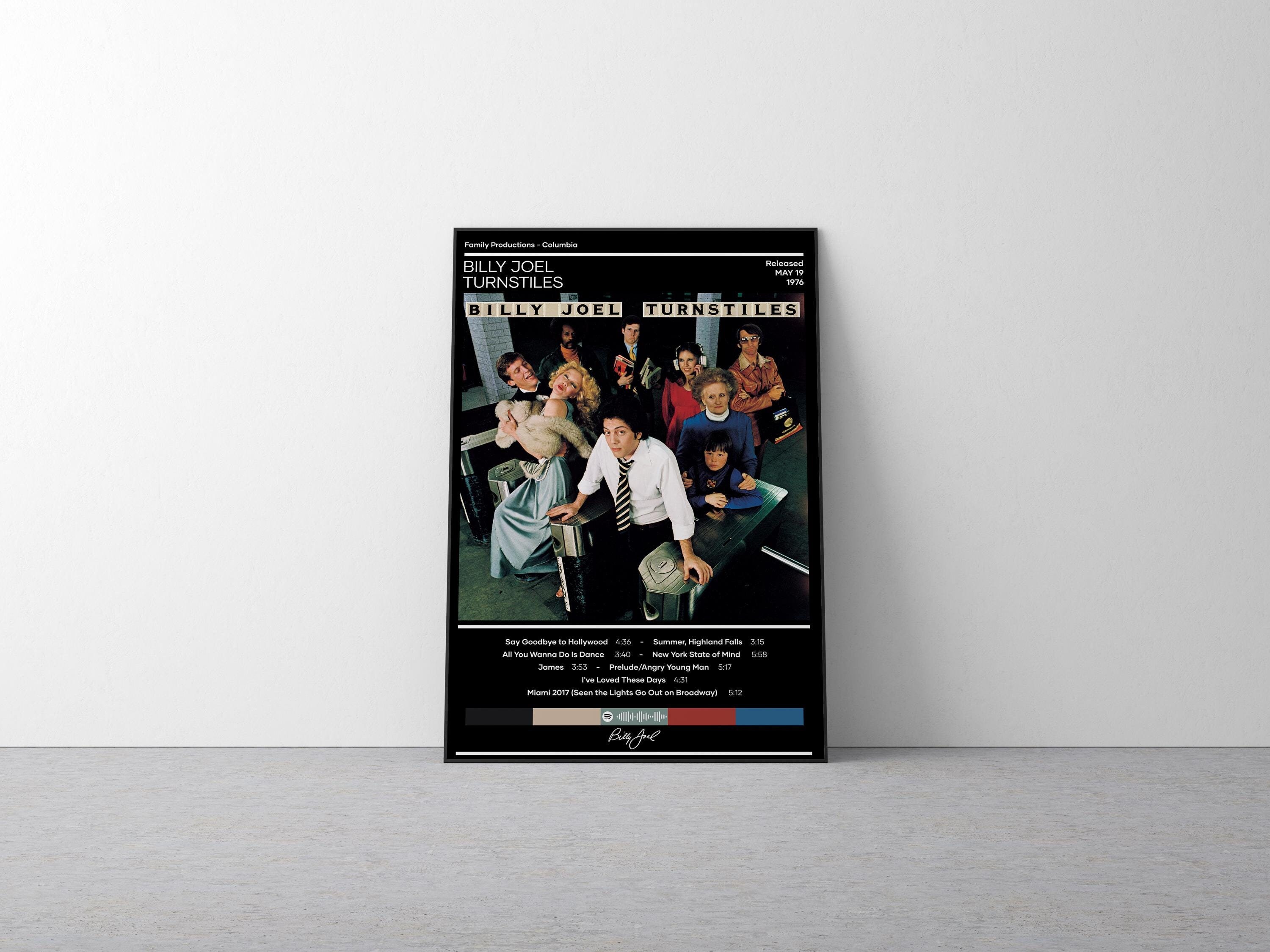 Vesco Billy Joel Poster - Turnstiles Poster - Rock Music Poster - Album ...