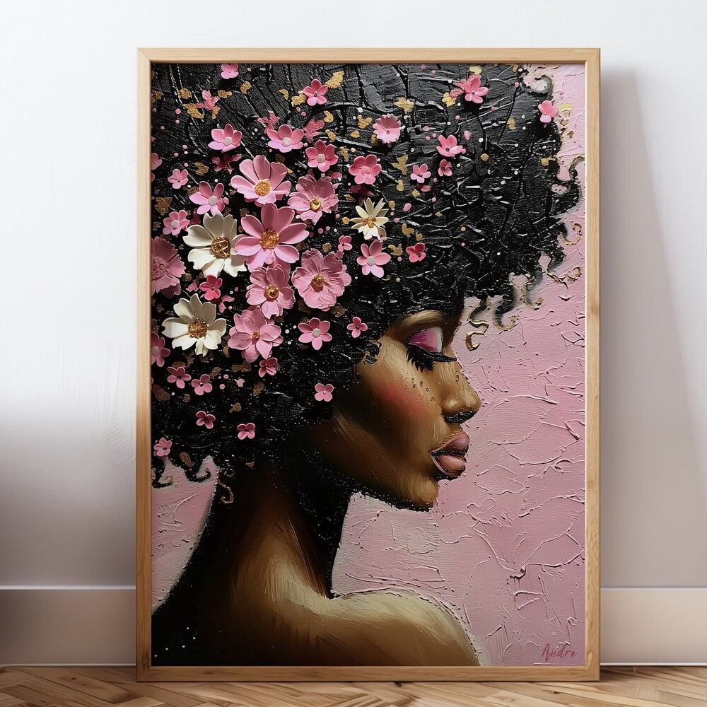 Vesco Black Woman Original Art African American Poster, 24x36 UNFFRAMED ...