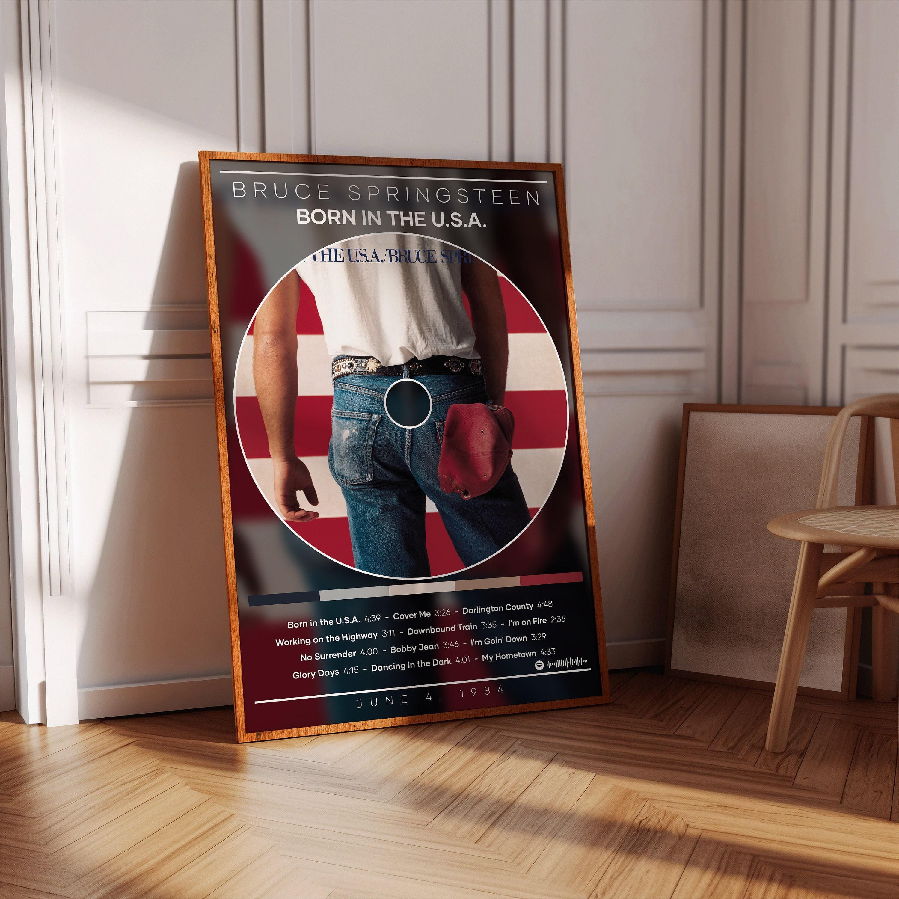 Vesco Bruce Springsteen Poster - Born In The Usa Poster - Album Poster ...