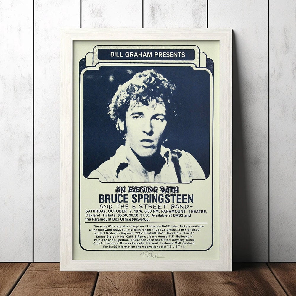 Vesco Bruce Springsteen Vintage Concert Poster - Music Fan Collectibles ...