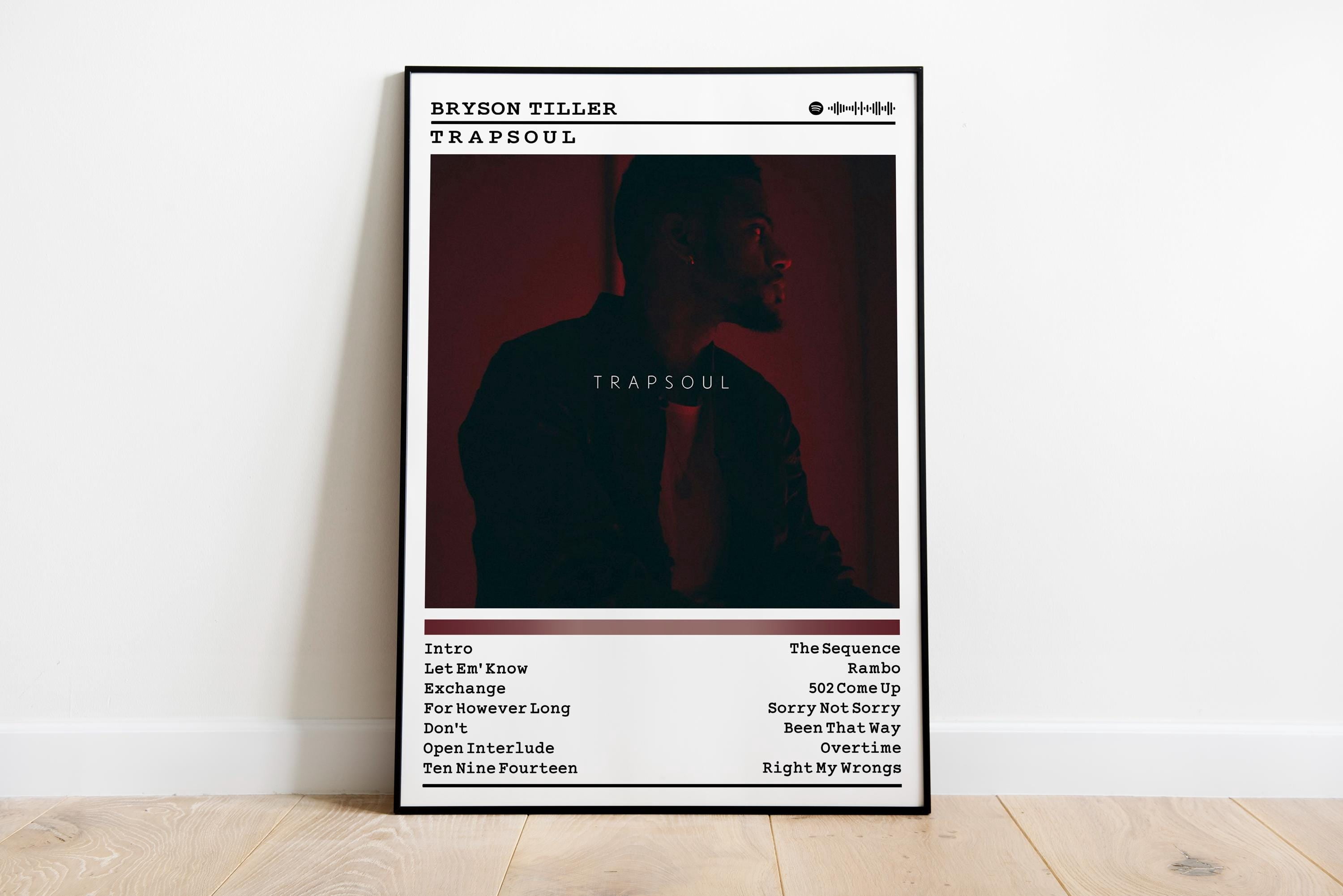 Vesco Bryson Tiller Trap Soul Album Poster: Finish Wall Art UNFRAMED ...