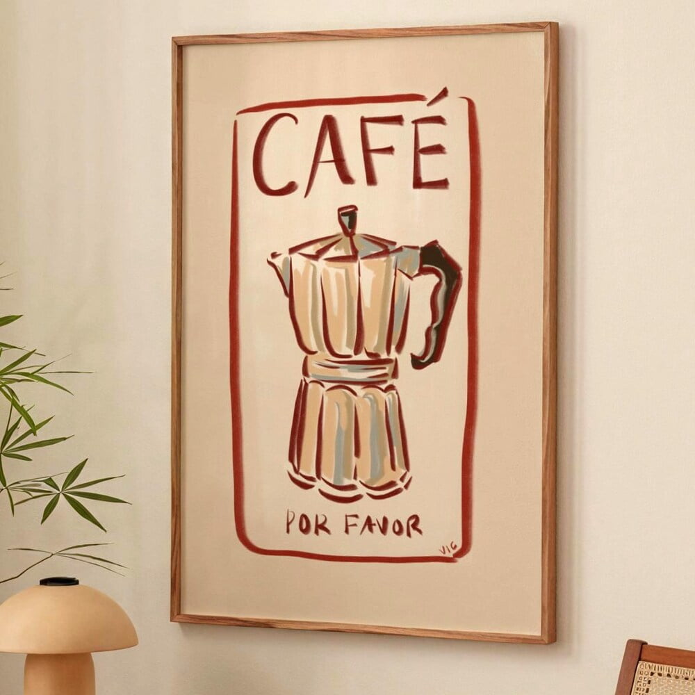Vesco Cafe Por Favor Vintage Retro Poster, 24x36 UNFFRAMED - Walmart.com