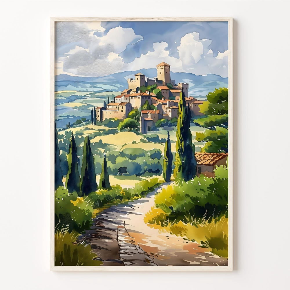 Vesco Carcassonne France Art Print: Home Decor, 16x24 UNFFRAMED ...