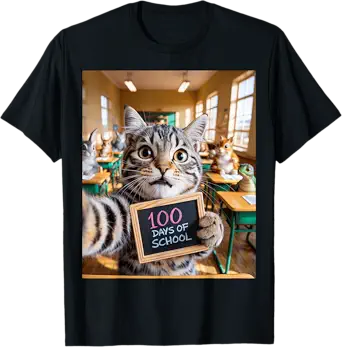 Vesco Cat Selfie 100 Days of School Design for cat Lovers and cat T ...