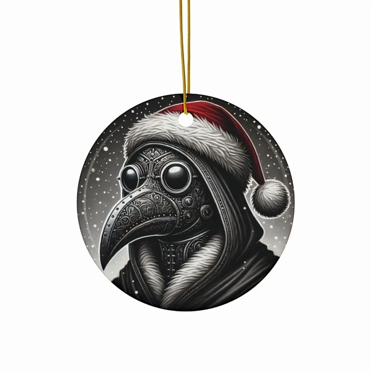 Vesco Ceramic Plague Doctor Santa Ornament - Gothic Christmas Horror ...