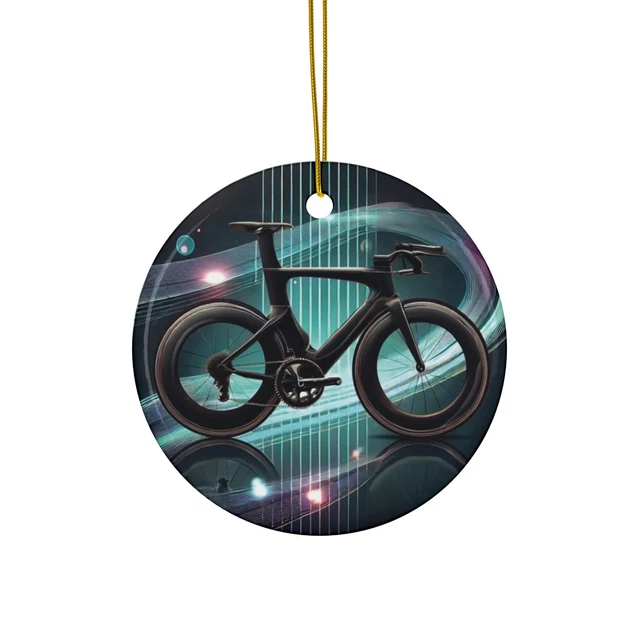 Vesco Ceramic Printed Ornament: Sleek Modern Bicycle with Futuristic ...