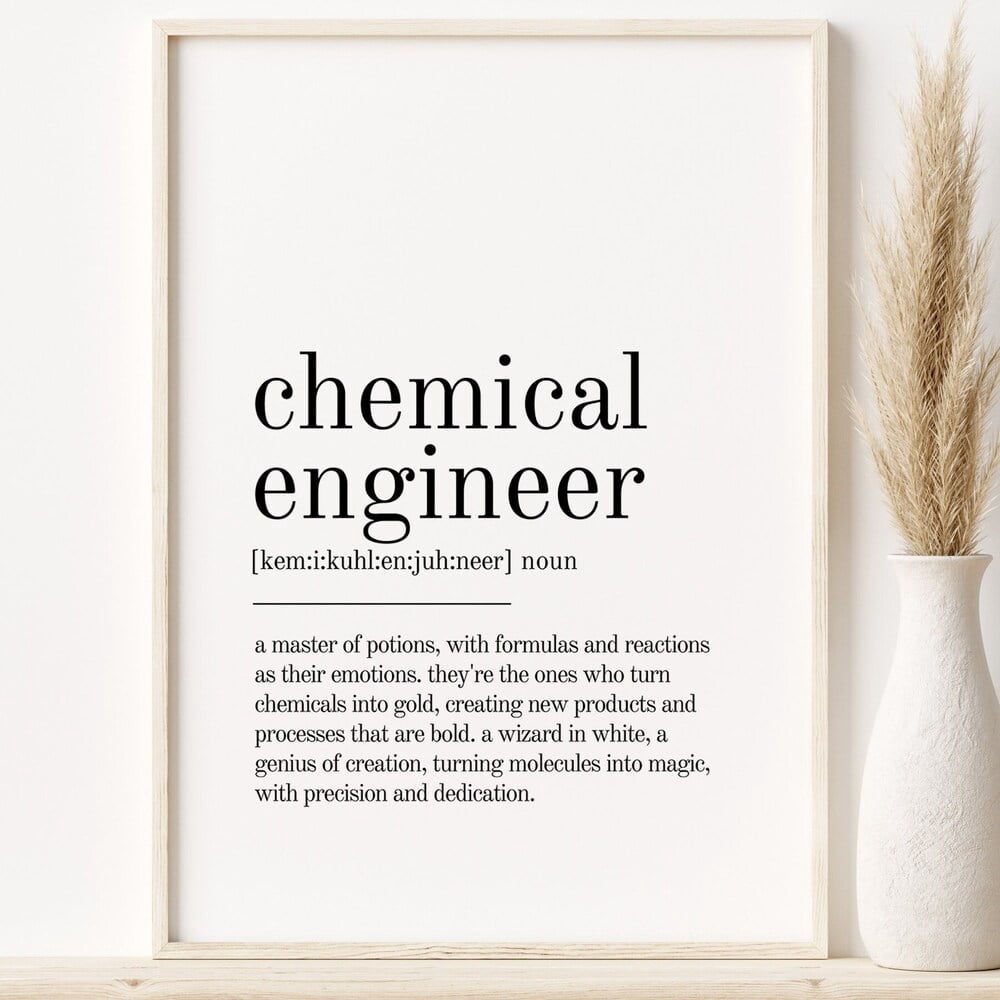Vesco Chemical Engineer Definition Print, Wall Home Decor Art Print ...
