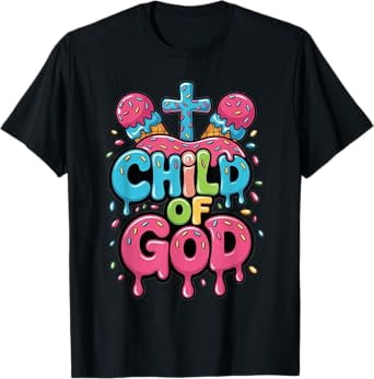 Vesco Child of God Ice Cream Christian Drip Kids Jesus Youth Boys T ...