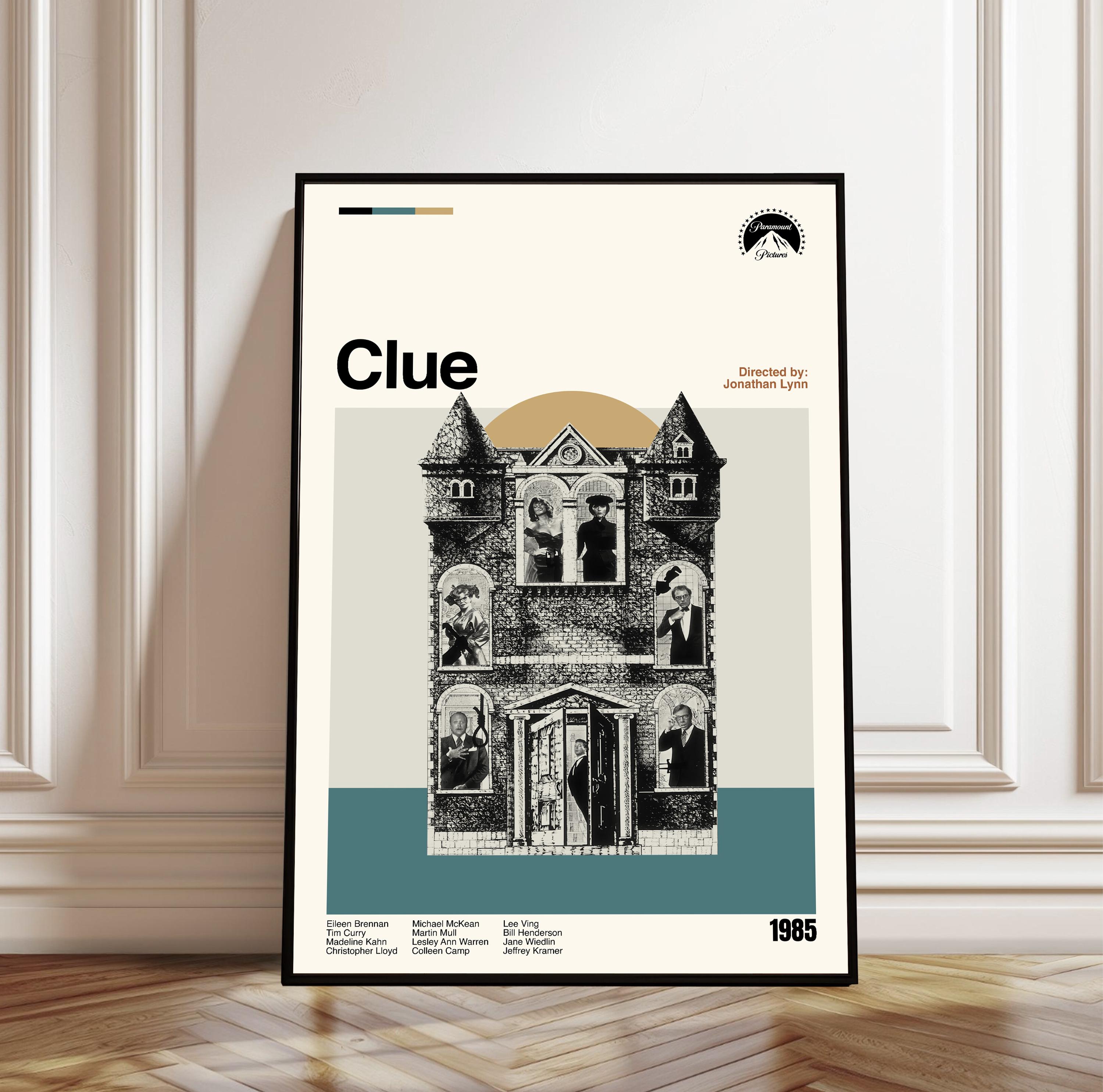 Vesco Clue Poster - Movie Poster - Midcentury Modern Art - Minimalist ...
