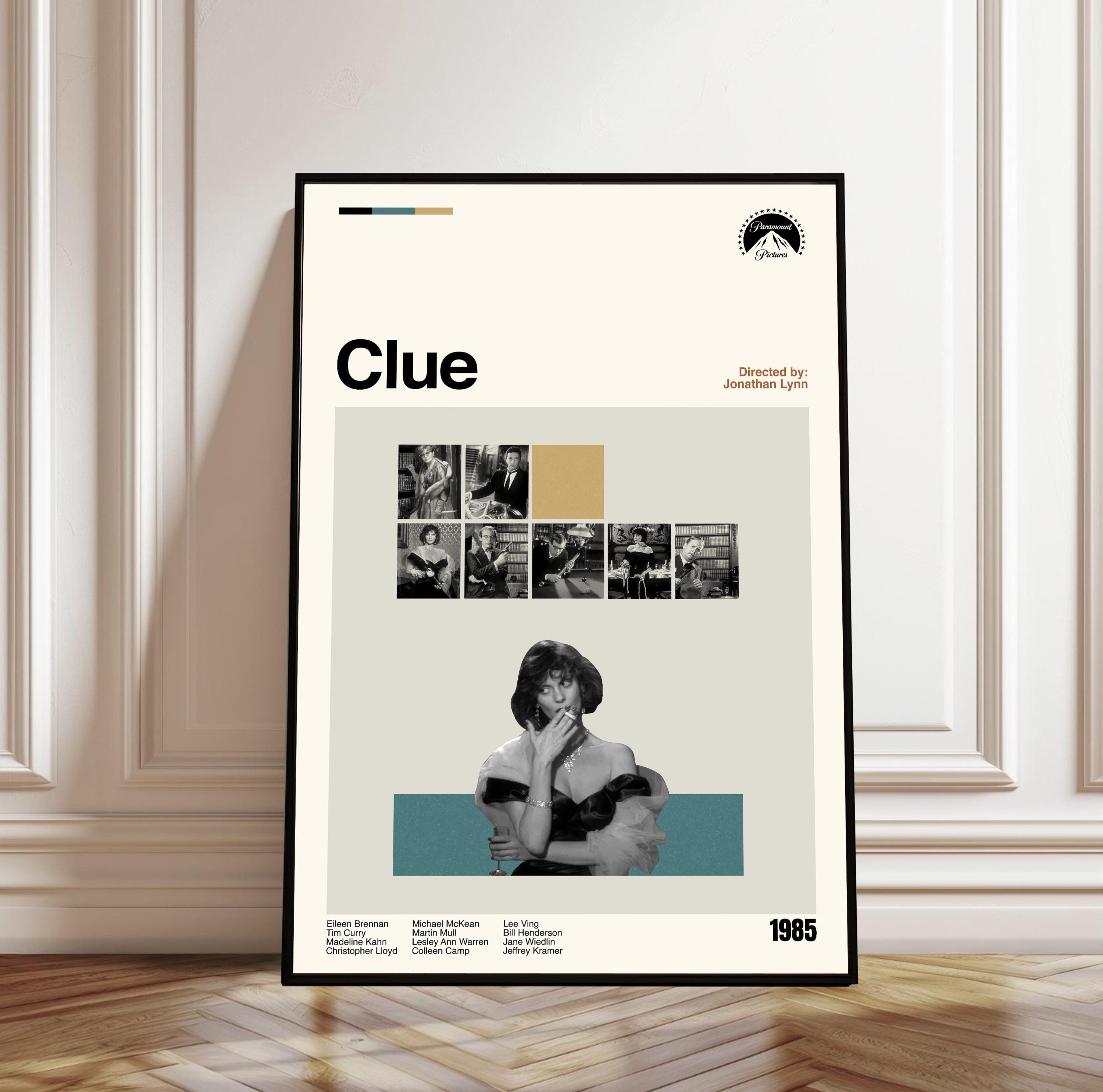 Vesco Clue Poster - Movie Poster - Midcentury Modern Art - Minimalist ...