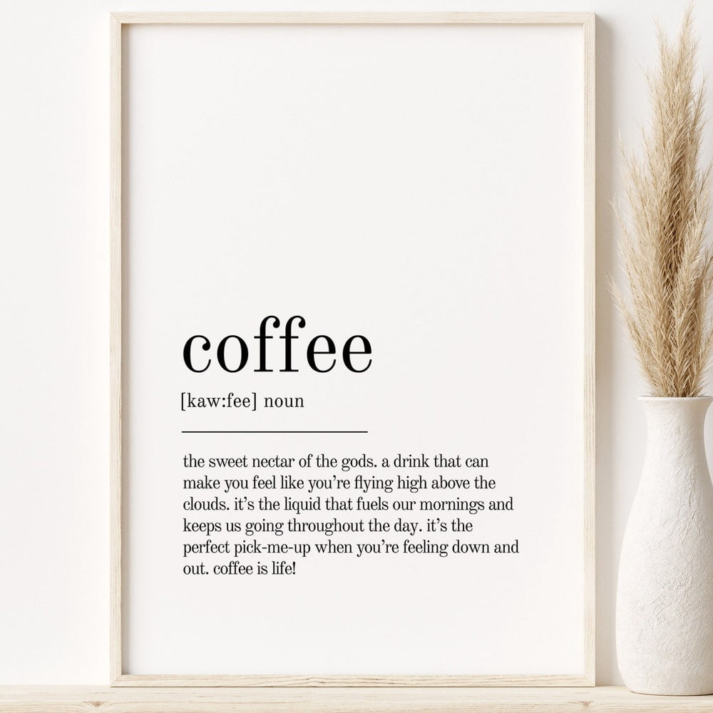 Vesco Coffee Definition Print, Wall Home Decor Art Print, 16x24 ...