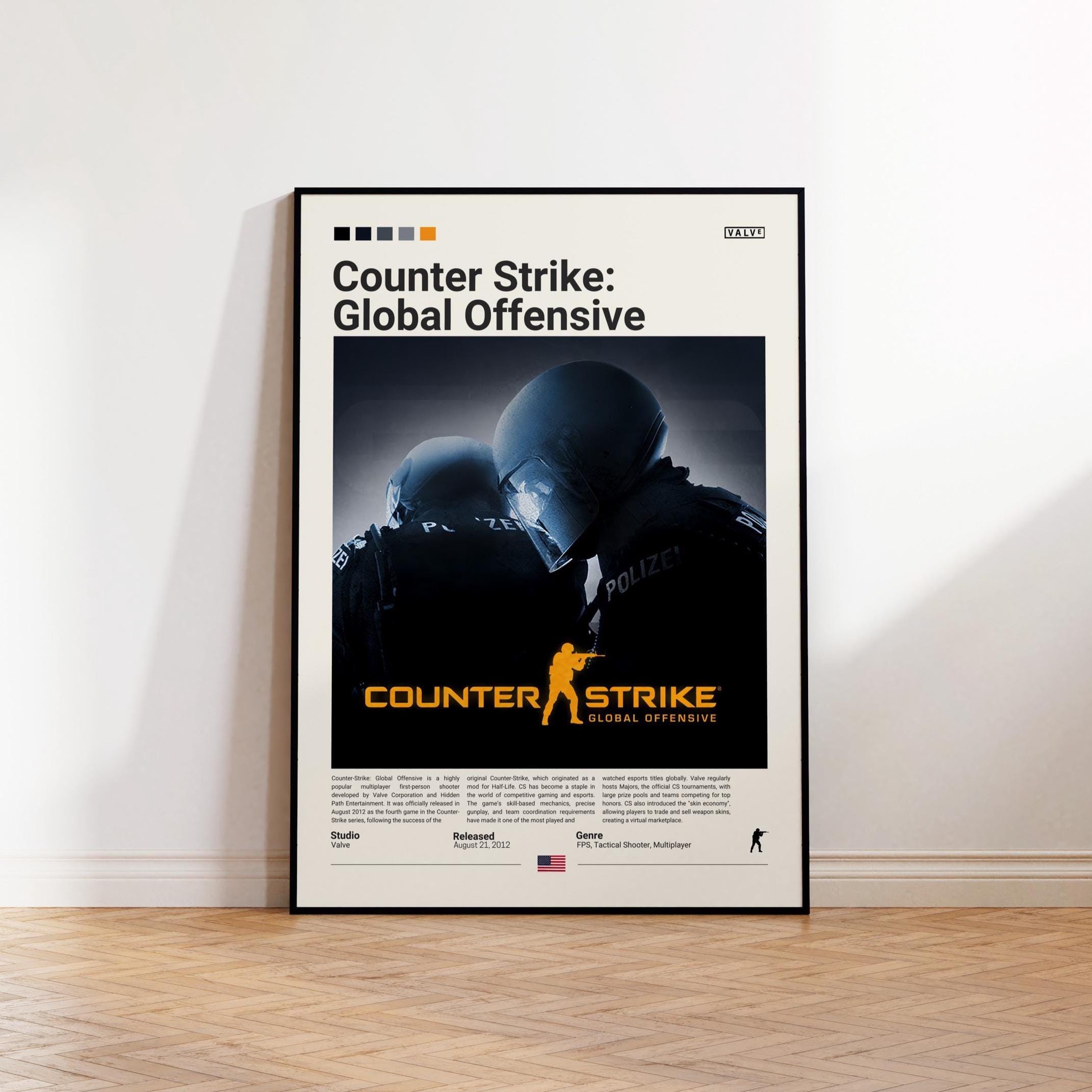Vesco Counter Strike Poster, Gaming Room Poster, Counter Strike Fan ...