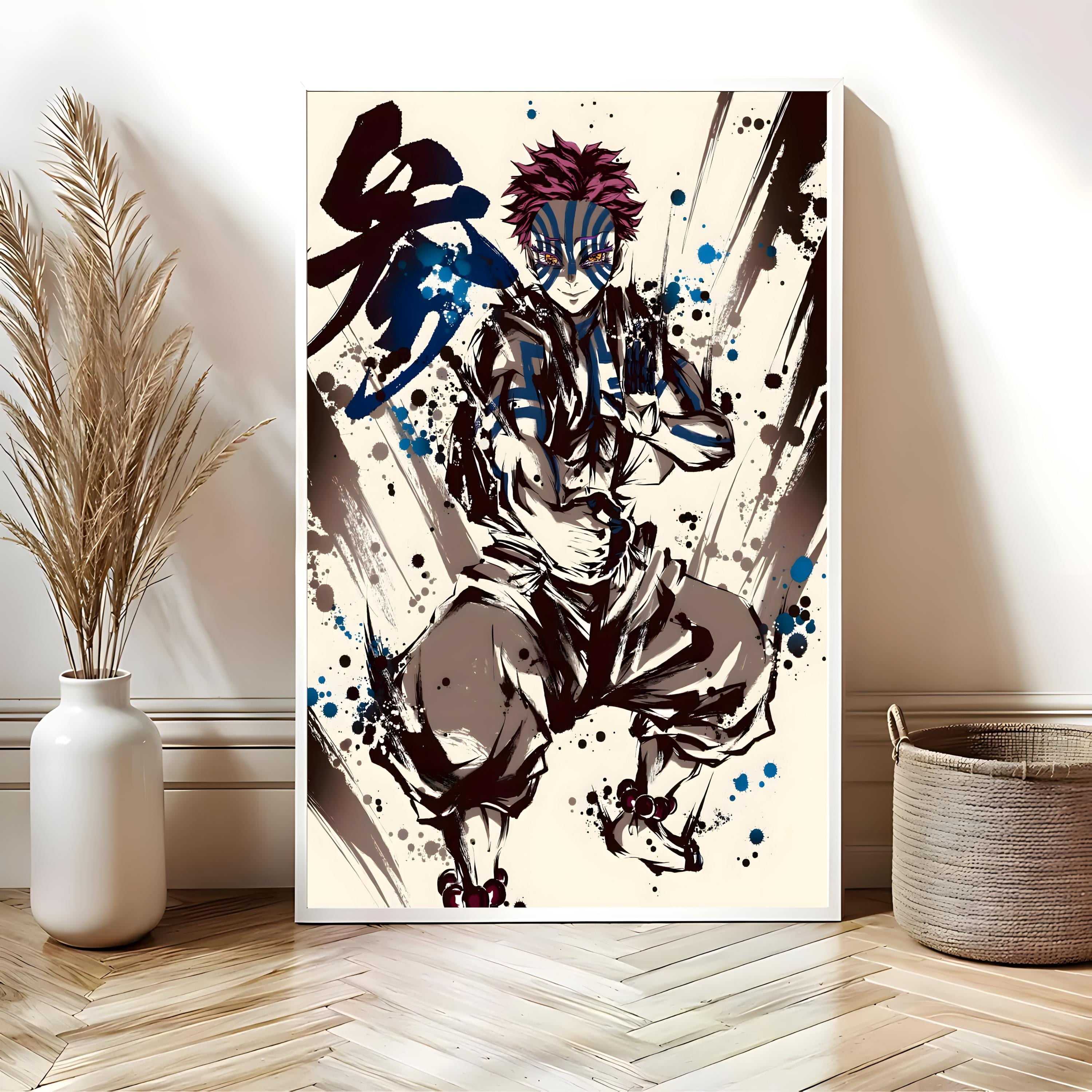 Vesco Demon Slayer Akaza Poster - Upper Moon Print - Download, UNFRAMED ...