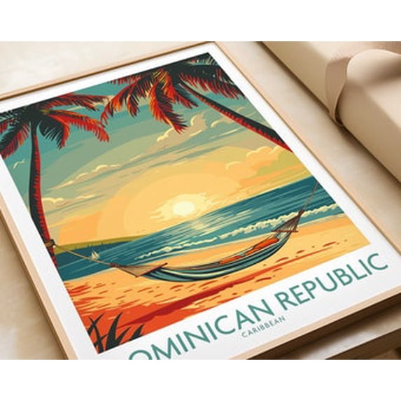 Vesco Dominican Republic Wall Art Print Travel Poster Home Decor, 8x12 ...