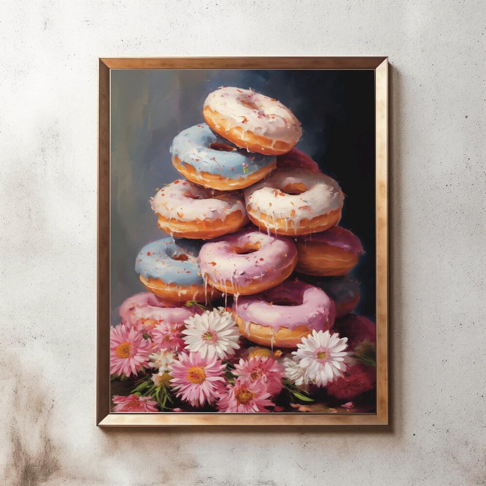 Vesco Donut Still Life Poster, 8x12 UNFFRAMED - Walmart.com