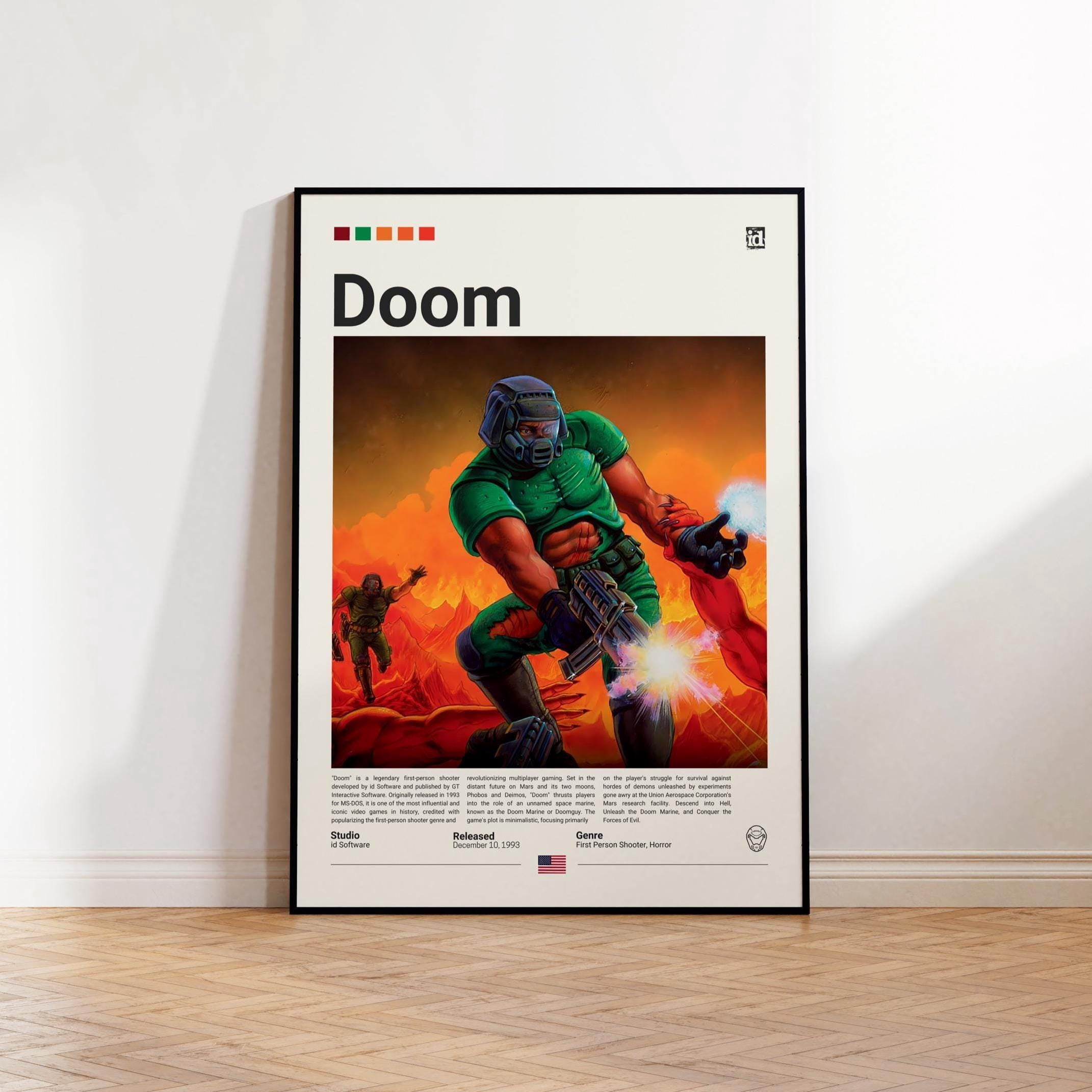 Vesco Doom Gaming Room Poster, Doom Fan Gift, Gaming Print Poster ...