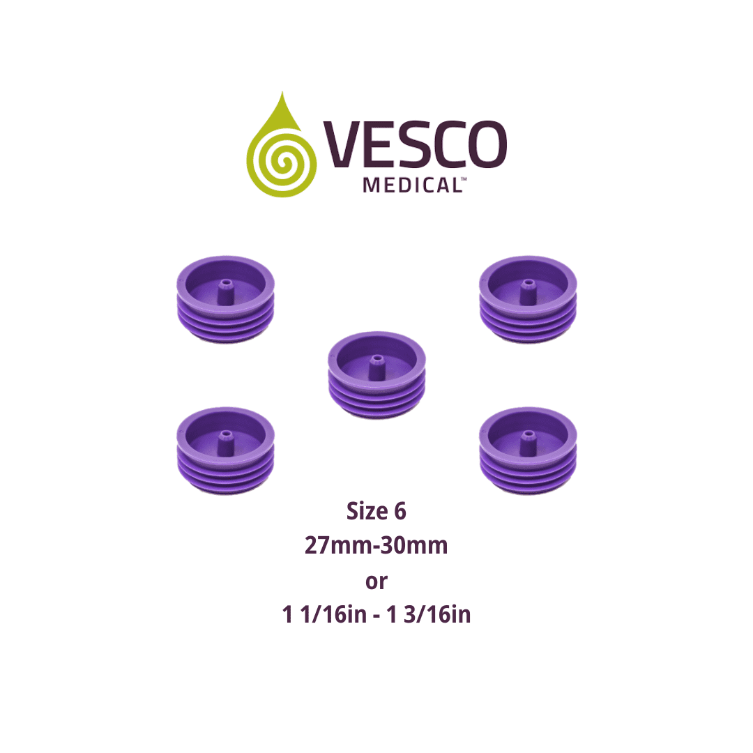 Vesco Enfit Medicine Bottle Adapters, Purple (5, Size 6: 23mm-30mm ...