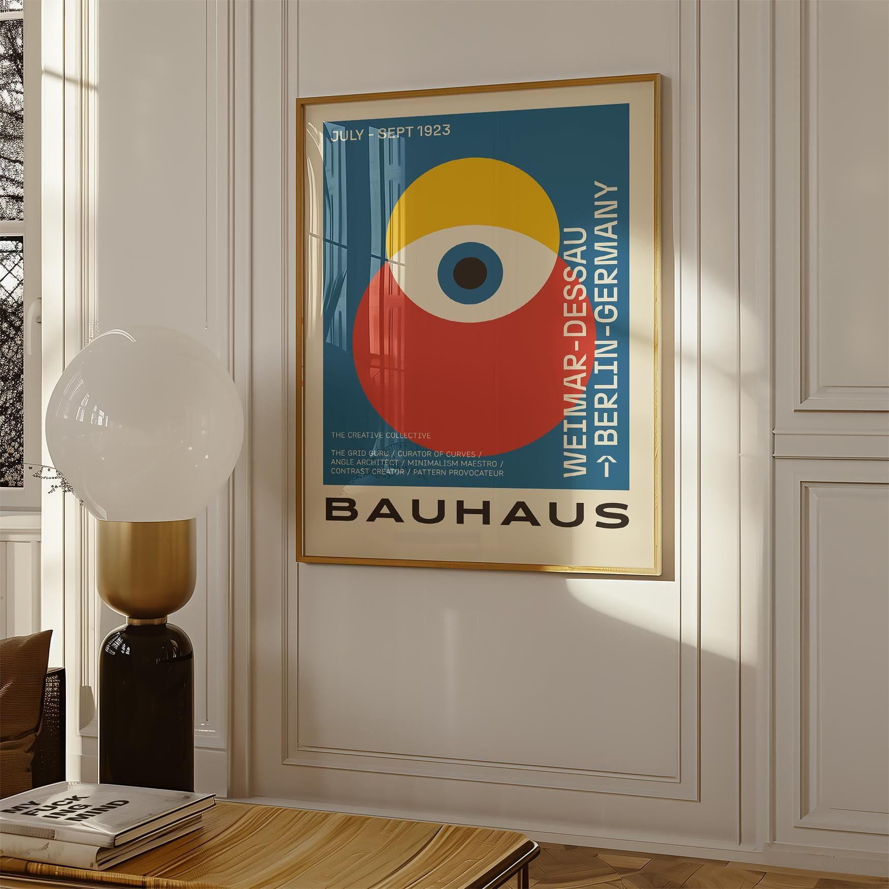 Vesco Extra Large Bauhaus Poster Art Modern Poster For Living Room ...