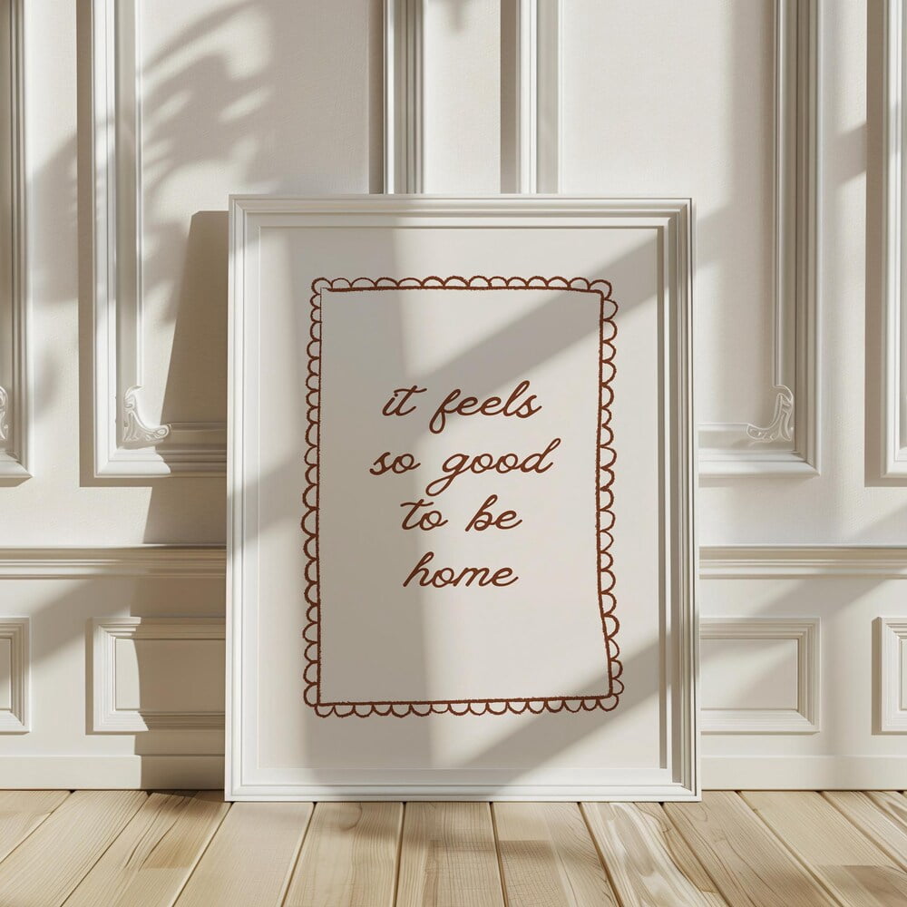 Vesco Feels Good Home Print Above Bed Poster Quote Art Cosy Living Room ...