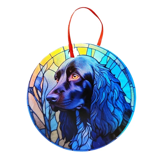 Vesco Field Spaniel - Blue Roan - Profile View Design Ceramic Ornament ...