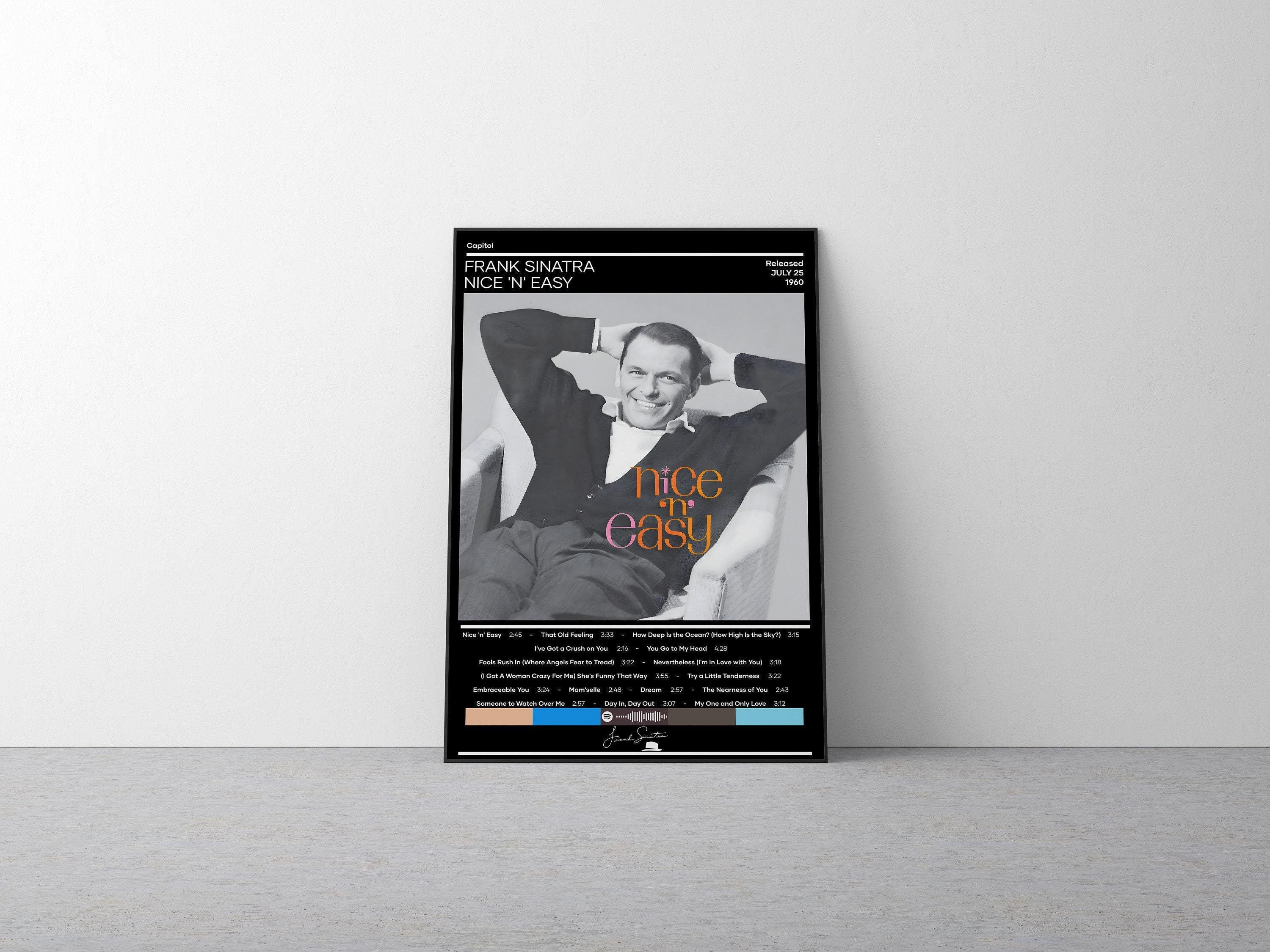 Vesco Frank Sinatra Poster - Nice 'N' Easy Poster - Jazz Music Poster ...