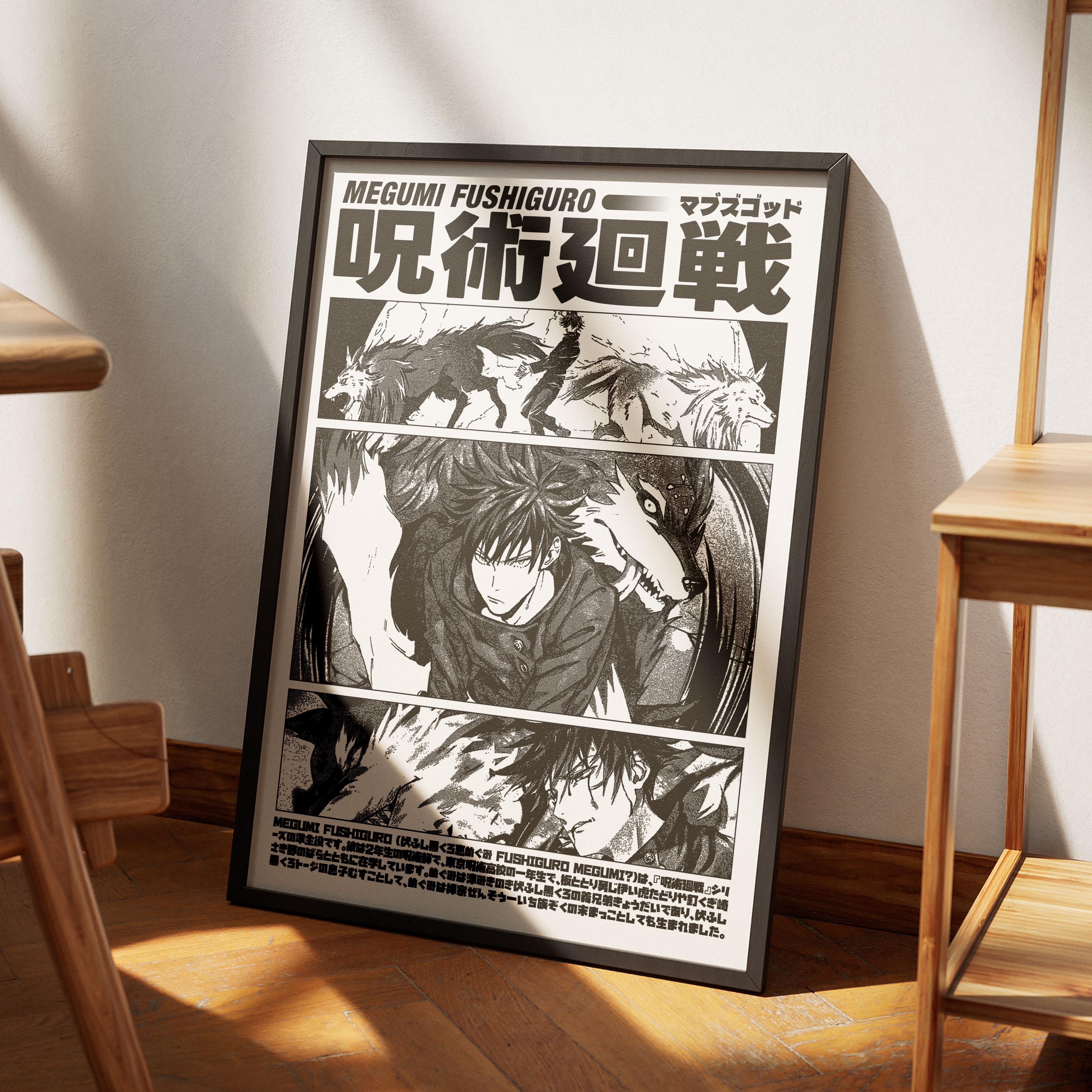 Vesco Fushiguro Megumi Poster - Jujutsu Kaisen Print - Anime Poster ...