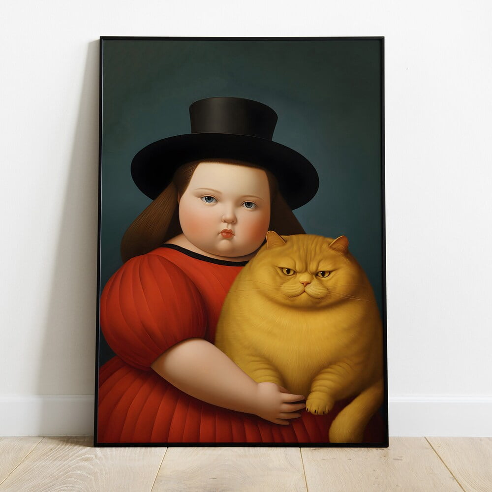 Vesco Girl with Grumpy Cat Poster, 24x36 UNFFRAMED - Walmart.com