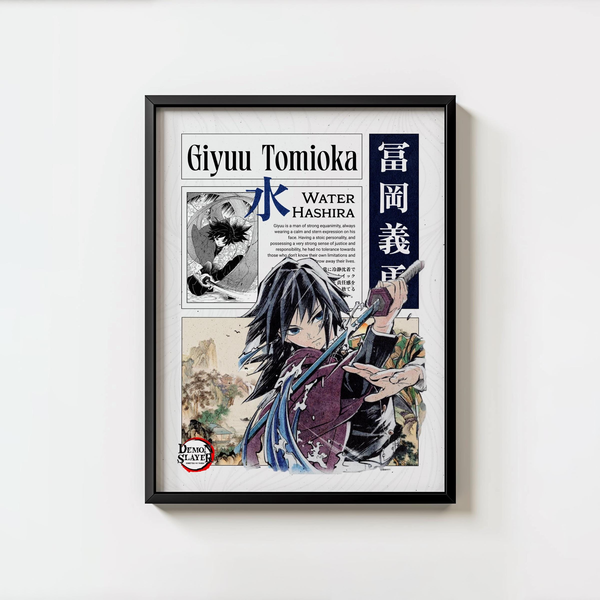 Vesco Giyu Poster Anime Demon Slayer Decor Giyuu Tomioka Decor ...
